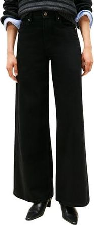 Tommy Hilfiger Jean Femme Black 70S Jambes Larges, Noir (Black), 34W/34L