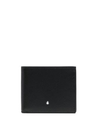 Montblanc portefeuille pliant &agrave; logo clout&eacute; - Noir