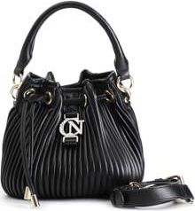 Caf&egrave;noir Sac Seau &Agrave; Cordon Pliss&eacute;, Pour Femme, Couleur Noir, Taille Taille Unique