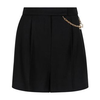 Elisabetta Franchi Shorts mit Schmucklogo - - Shorts - Damen - Schwarzk - XS