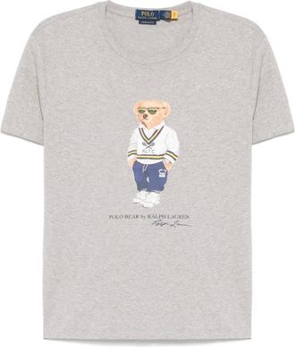 Ralph Lauren Homme, Tops, Gris, Taille: S T-Shirt Jersey Polo Bear Coupe Slim Personnalis&eacute;e