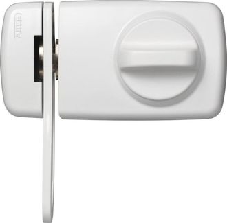 ABUS T&uuml;r-Zusatzschloss 7030W EK wei&szlig;, mit Sperrb&uuml;gel u. innen mit Drehknauf