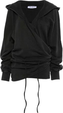 The Attico Femme, Robes, Noir, Taille: 36 FR Drawstring Hooded V-Neck Dress