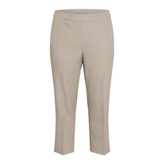 Kaffe Curve Femme, Pantalons, Gris, Taille: 50 FR Pantalon Cropped Peau d&Eacute;l&eacute;phant