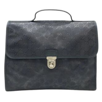 Gucci Pre-owned Sac &agrave; dos GG Imprim&eacute; toile enduite - Femme - Pre-owned - Bleu - Taille: ONE Size