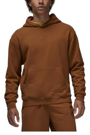 Nike Jordan Sweat &agrave; capuche Air Fleece pour homme, Brun clair britannique/brun clair, Medium