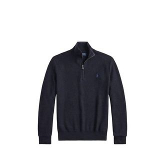 Polo Ralph Lauren Pull &agrave; col zipp&eacute; en maille textur&eacute;e de coton