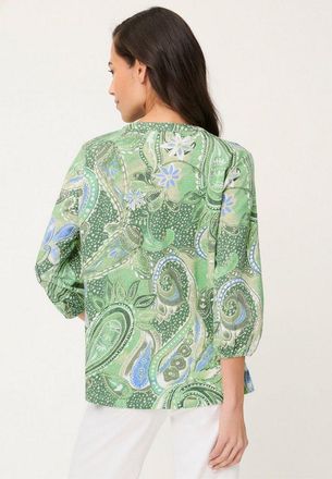 Olsen T-Shirt Shirt mit Allover-Dessin und Tunikaausschnitt