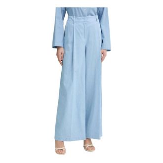 Twinset Pantalon pliss&eacute; - Femme - Pantalons - Bleu - Taille: 38 FR