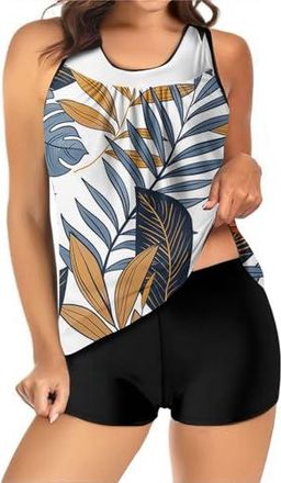 Generic Chemise business tankini maillot de bain pour femme, tankini deux pi&egrave;ces, d&eacute;bardeur de natation graphique avec short, maillot de bain pour femme, t-sh