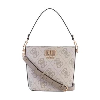 Guess Handtasche mit Schultergurt und mehreren Taschen - - Bags - Damen - Grau - ONE SIZE