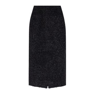 Balenciaga Tweed Midirock - - Skirts - Damen - Schwarzk - S