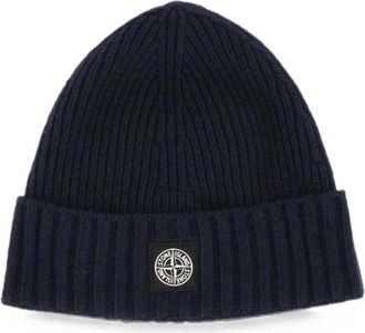 Stone Island Homme, Accessoires, Bleu, Taille: L Bonnet &agrave; logo