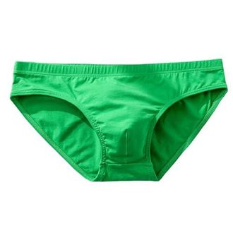 Generic Slips taille basse pour hommes - Sous-v&ecirc;tements slips pour hommes - Slips cale&ccedil;ons en coton couleur unie - Grande taille - Respirants - Slip &eacute;lastique
