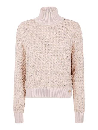 Elisabetta Franchi Pull Col Roul&eacute; - Couleur Chair