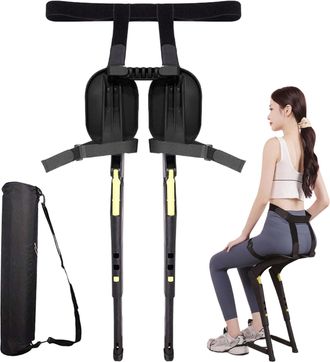 Generic Tragbarer Stuhl - tragbarer, klappbarer, unsichtbarer Sitz, ergonomische Beinst&uuml;tze | Verstellbare 3-Gang-H&ouml;he, leichtes Design, kompakter Outdoor-Hoc