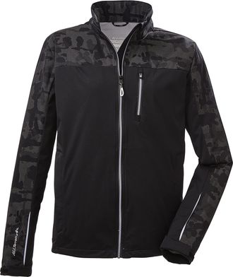 Killtec Herren Softshelljacke mit Stehkragen, packbar KOS 31 MN SFTSHLL JCKT, schwarz, S, 38300-000
