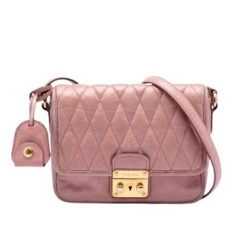 Miu Miu Pre-owned Quilted Crossbody Bag - - Pre-owned - Damen - Rosa - ONE SIZE