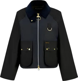 Barbour Damen-Wachsjacke Kearton mit Cordkragen in