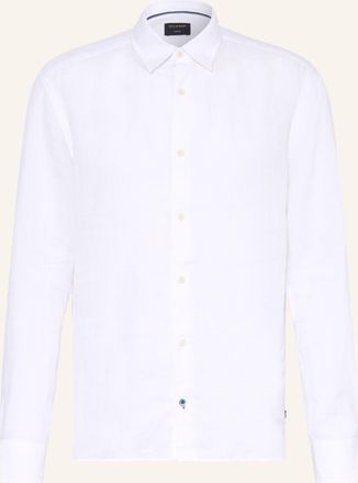Olymp Leinenhemd Regular Fit weiss