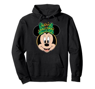 Disney Minnie Mouse Happy Christmas Holiday Headband Pullover Hoodie