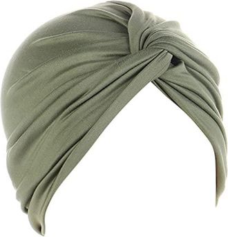 Generic 2025 - Bonnet turban pr&eacute;-nou&eacute; pour femme - Bonnet dentrepreneur, Vert, Taille unique