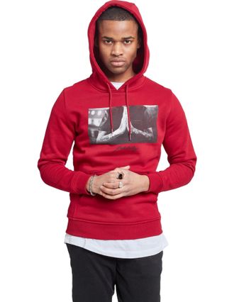 Mister Tee Herren Kapuzenpullover Pray Hoody, Ruby, L, MT275-00207-0042
