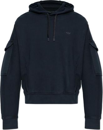 Emporio Armani Homme, Sweatshirts et sweats &agrave; capuche, Bleu, Taille: XL SweaT-shirt &agrave; capuche oversize