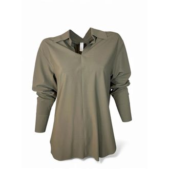 JapanTKY Japan Tky, Femme, Blouses et Chemises, Vert, Taille: 38 FR Chemisier Stretch Infroissable Usumi