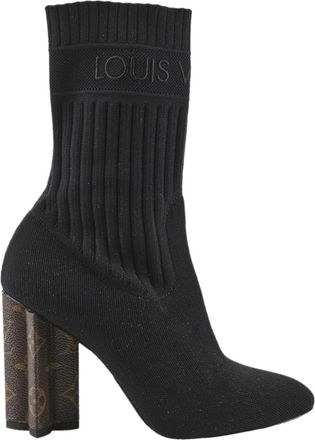 Louis Vuitton Black Heeled Ankle Boots Size 39.5