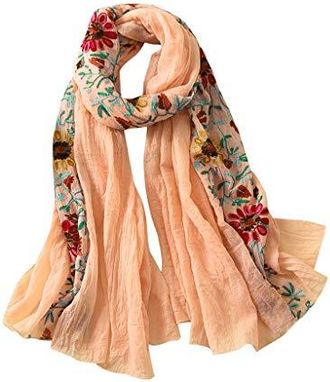 Generic ÉCharpe Femme Echarpe Hiver BrodéEs Pour ChâLes En Pashmina Foulards Bandana à Motifs Floraux Basiques Classique
