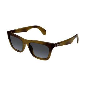 Gucci Rechteckige Sonnenbrille - - Accessories - Herren - Braun - 53 MM