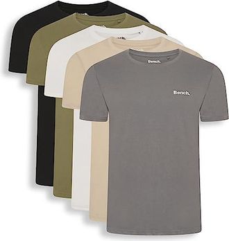 Bench Lot de 3, 5 ou 10 t-shirts &agrave; manches courtes et col rond pour homme - Couleurs assorties, Envoy / Assortis, L