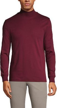 Lands End Supima Stehbundshirt, Classic Fit, Herren, Gr&ouml;&szlig;e:44-46 regular, Rot, Baumwolle, by Lands End