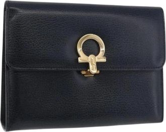Ferragamo Sac bandouli&egrave;re en cuir Pre-owned - Femme - Pre-owned - Noir - Taille: ONE Size