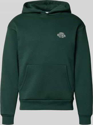 Review Hoodie mit Logo-Print und K&auml;nguru-Tasche