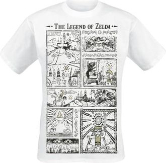 The Legend of Zelda Dessins Homme T-Shirt Manches Courtes Blanc XL 100% Coton Regular/Coupe Standard