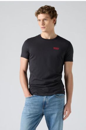 Levi's T Shirt Graphique &Agrave; Col Rond Lot De 2 - Homme - Noir / Caviar - S
