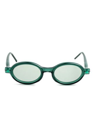 Kuboraum lunettes de soleil à monture ronde - Vert
