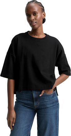 Tom Tailor Damen 1048335 Boxy Fit T-Shirt, 14482-Deep Black, XXL