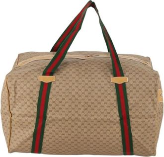 Gucci unisex, Pre-owned, Beige, Taille: ONE Size Sac Boston Vintage Monogramm&eacute; de Seconde Main