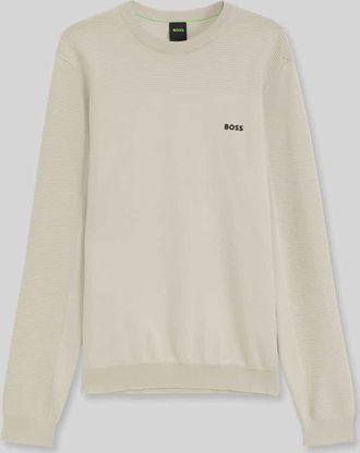 HUGO BOSS Pullover mit Logo-Schriftzug