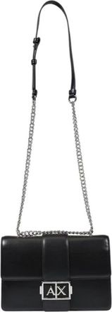 A|X Armani Exchange Femme, Sacs, Noir, Taille: ONE Size Sac bandouli&egrave;re uni avec fermeture &agrave; clip