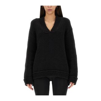 Tom Ford Pullover mit V-Ausschnitt aus grobem Strick - - Knitwear - Damen - Schwarzk - S