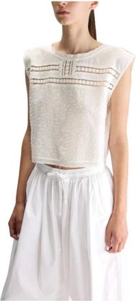 Bellerose Femme, Blouses et Chemises, Blanc, Taille: 42 FR Donna Blouse