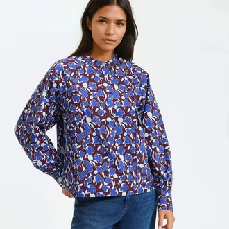 La Redoute Collections Chemise Col Mao Imprim&eacute; Floral Manches Longues