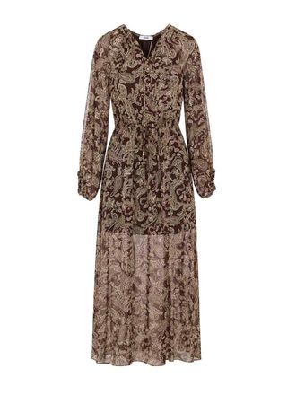 Eleh Robe Au Genou - Marron