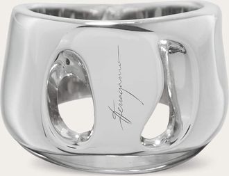 Ferragamo Damen Ring Vara-Schnalle (52mm) Silber