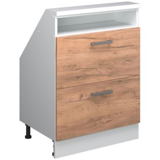 Vicco Meuble mansard&eacute; Rion, Ch&ecirc;ne blanc/force de lor, avec 2 tiroirs, Vicco