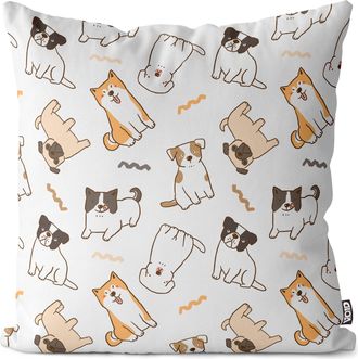 Void Watches Hunde Shiba Inu Mops Tiere Kissenbezug Kissenh&uuml;lle Sofa Couch Wohnzimmer Dekoration wasserfest Outdoor Kissen bezug deko, Kissen Gr&ouml;&szlig;e:80 x 80 cm
